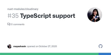 TypeScript Support Issue 35 Nuxt Modules Cloudinary GitHub