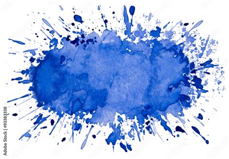 Abstract Artistic Blue Watercolor Splash Object Background Stock Photo