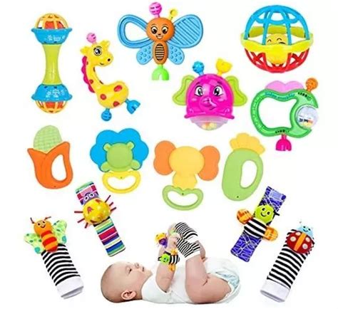 Juguetes De Sonajeros Para Bebés De 0 A 6 Meses 14 Piezas Cuotas