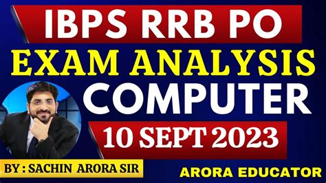 IBPS RRB PO Mains Exam Analysis 2023 10 Sep 2023 IBPS RRB PO Mains