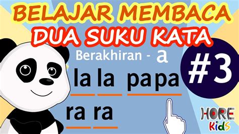 Belajar Membaca Mengeja Belajar Membaca Dua Suku Kata Untuk Anak TK
