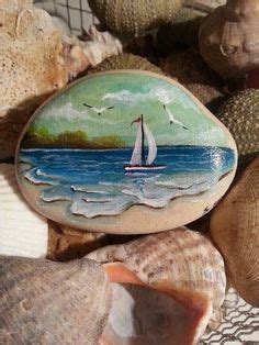 Pin By Thingyoulove On Fish Boat Ocean Rock Stone Painting Cross Stitch