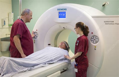 Radiographers Preparing A CT Scan Stock Image C025 7063 Science