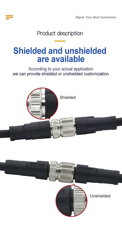 RIGOAL M8 Molding Connectors High Quality M8 Connectors