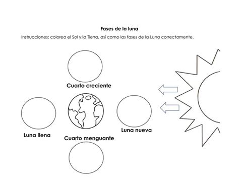 Resultado De Imagen Para Fases De La Luna Para Colorear Fases De La