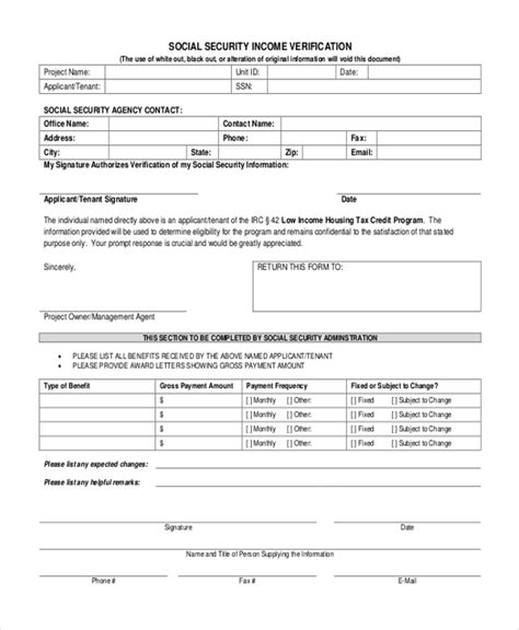 FREE 10 Sample Income Verification Forms In PDF MS Word