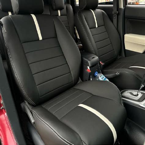 Buy RideoFrenzy Luxury Nappa Leather Car Seat Covers Rakso Black And