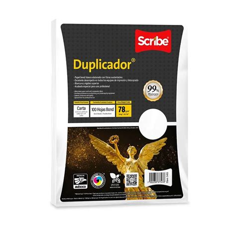 Paquete de Hojas Blancas Scribe Duplicador Tamaño Carta 100 Hojas Walmart