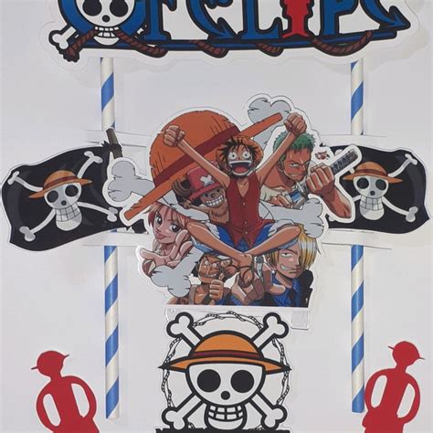 Topo De Bolo Personalizado One Piece Ou Escolha O Tema Elo7