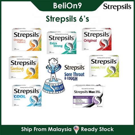 Belion Strepsils Soothing Relief For Sore Throat Lozenges S Orange