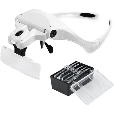 Loupes Loupes avec lampe à lumière LED Bijoutier Bande de sauna