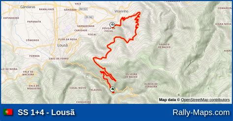 Karte Wp Lous Rally De Portugal Wrc Rallyekarte De