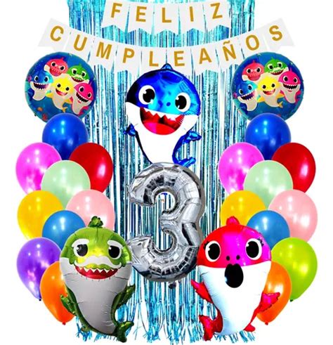 Combo Kit Globos Deco Fiesta Baby Shark