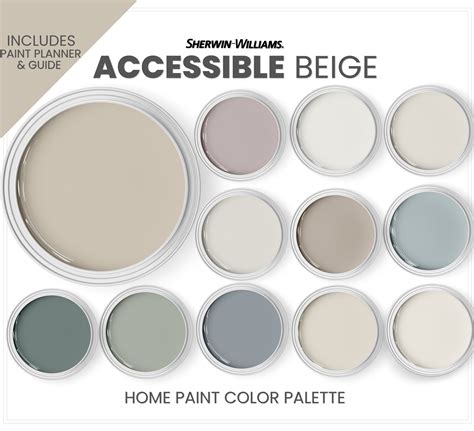 Accessible Beige Complementary Colors Sherwin Williams Paint Etsy