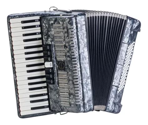 Acordeon Sanfona 80 Baixos Profisisonal Preto Sólido Parcelamento sem