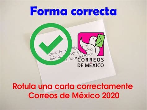 Cómo escribir una carta correctamente Tip enviar por Correos de