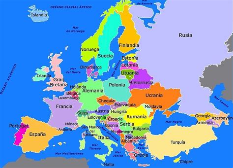 Mapa De Europa Paises Y Capitales