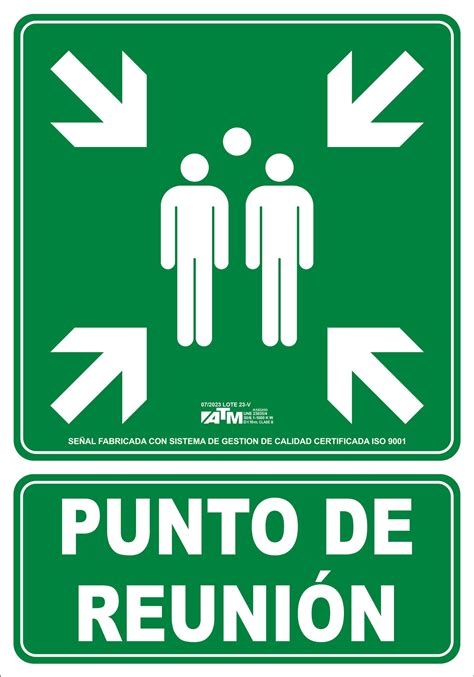 Señal punto de reunión PVC