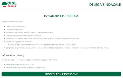 Iscrizione Cisl Scuola Sondrio