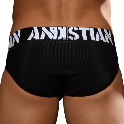 Andrew Christian Almost Naked Power Rib Briefs Black INDERWEAR