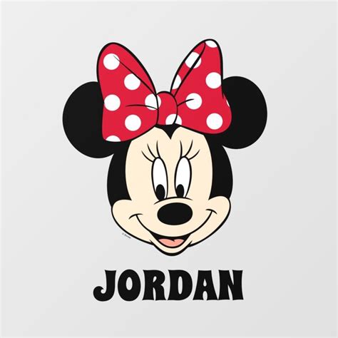Minnie Mouse Head Logo Wall Decal Zazzle Minnie Minnie Mouse