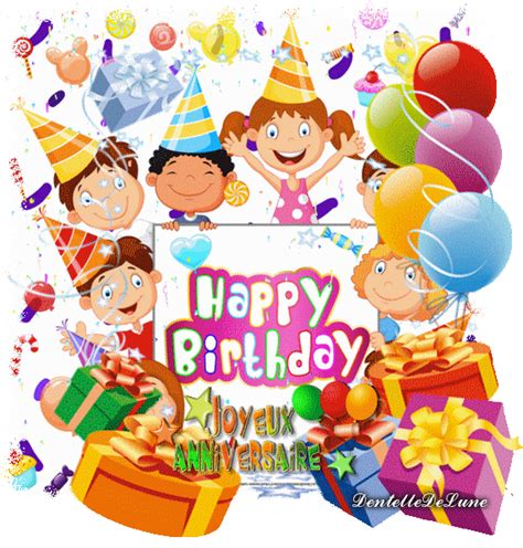 Joyeux Anniversaire Happy Birthday Enfant 1 Les Gifs Animг S De