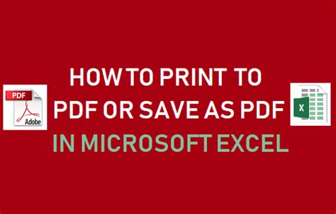 find out how to print to pdf or save as pdf in microsoft excel mundobytes
