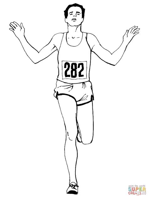 Dibujo de Acabando la Maratón para colorear Dibujos para colorear
