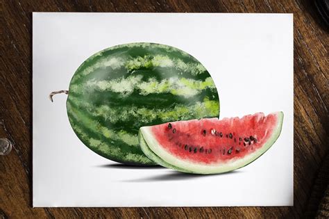 How To Draw A Watermelon An Easy Watermelon Drawing