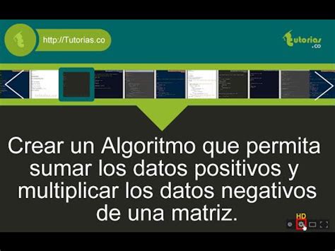 Arreglos Pseudocodigo Suma Positivos Producto Negativos YouTube