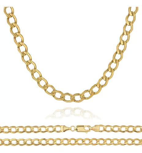 Cadena Barbada Cubana Oro K Gruesa Cm Mm Italiana Env O Gratis