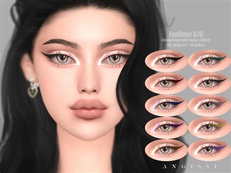 ANGISSI S Eyeliner A76 Sims 4 Cc Makeup Sims 4 Cc Eyes Makeup Cc