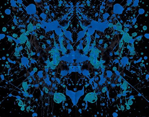 Blue Paint Ink Splatter