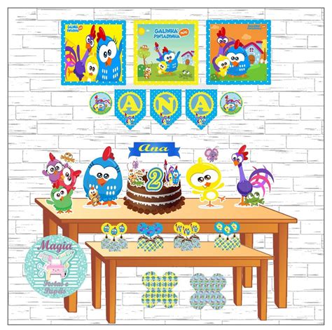 Galinha Pintadinha Mini Kit Decoração 3p12f no Elo7 Magia Festas e