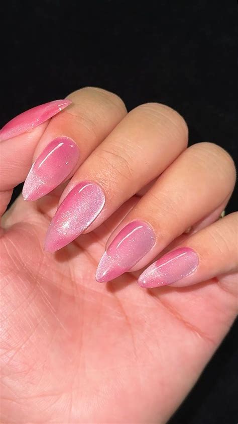 Pink Cat Eye Nails April Nails Video In Cat Eye Nails Pink