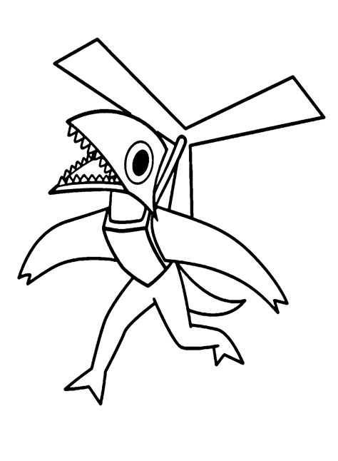 Blue Cyan Yellow Rainbow Friends Coloring Page Free Printable