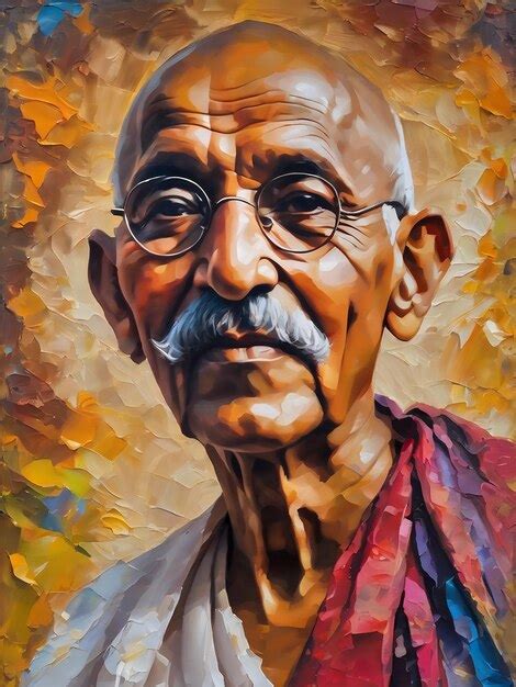 Retrato de ilustración de mahatma gandhi Foto Premium