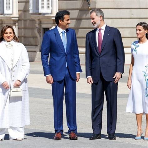 Los Reyes Felipe Y Letizia Y El Emir Y La Jequesa De Catar En La