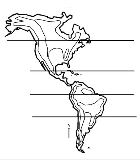 Lista Foto Mapa Fisico Mudo De America Del Norte Para Imprimir En