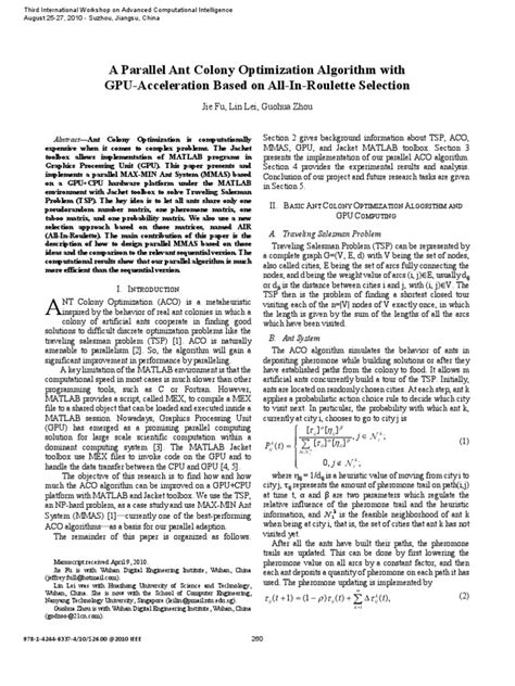 a parallel ant colony optimization algorithm with gpu acceleration based on all in roulette