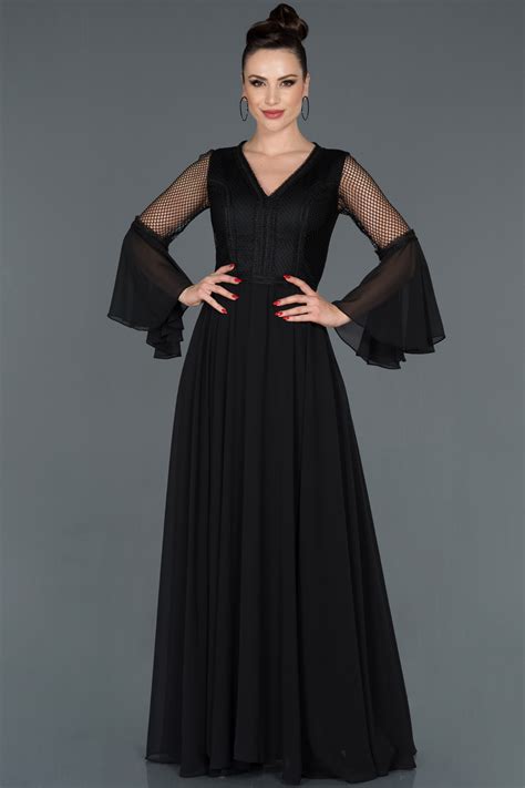 Abschlusskleid Lang Schwarz ABU1116 Abiyefon