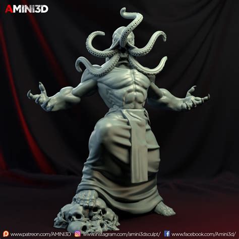 Mind Flayer Illithid Resin Miniature Dnd Miniatures Etsy