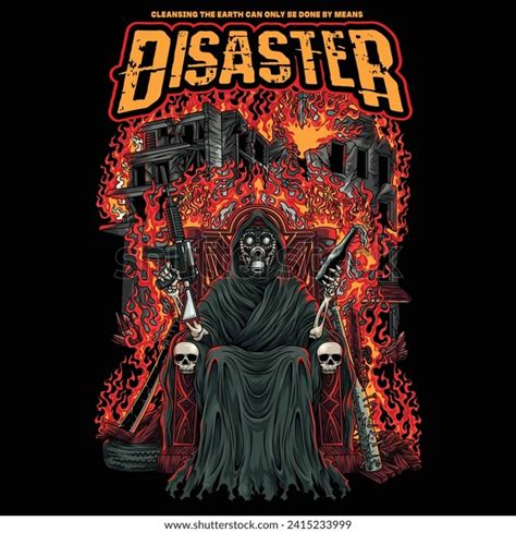 Grim Reaper Doom Sitting Chair He Stock Vector Royalty Free