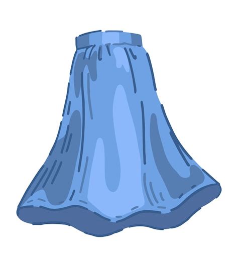 Premium Vector Long Skirt Cartoon Clipart Summer Clothes Accessory