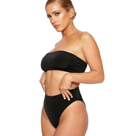 Naked Wardrobe Swim Naked Wardrobe Bikini Bandeau Bae Swim Set Size