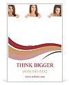 Naked Woman Behind White Board Ad Template Design Id