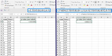 how to calculate p value in excel bsuite365