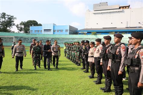 Apel Pasukan Pengamanan Tps Pj Wali Kota Malang Seluruh Personel Siap