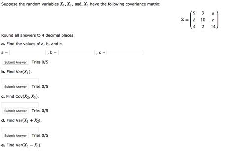 solved suppose the random variables x1 x2 and x3 have the