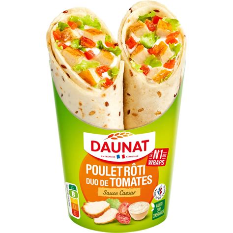 DAUNAT Sandwich au poulet rôti duo de tomates et sauce caesar
